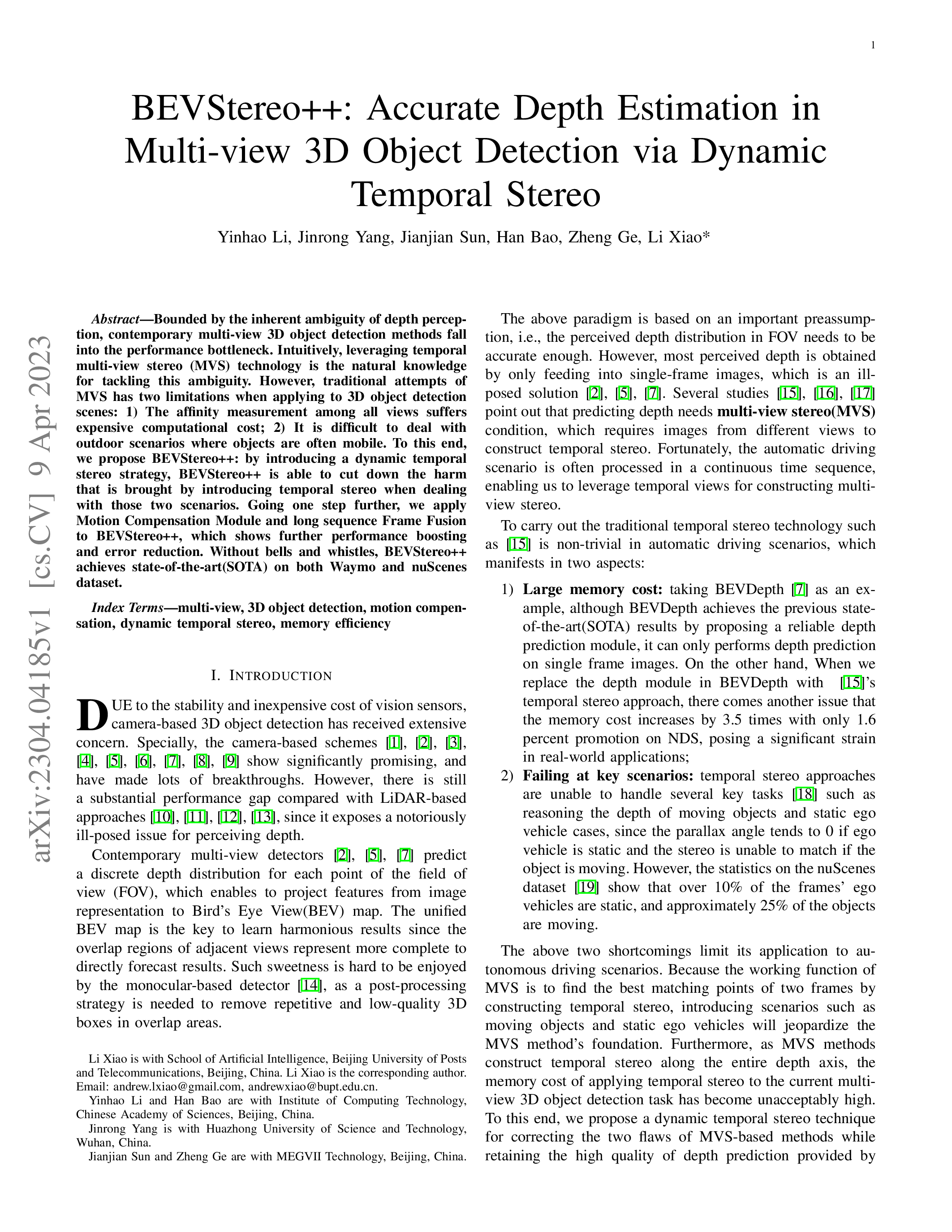Semisance On Twitter Bevstereo Accurate Depth Estimation In Multi View 3d Object Detection