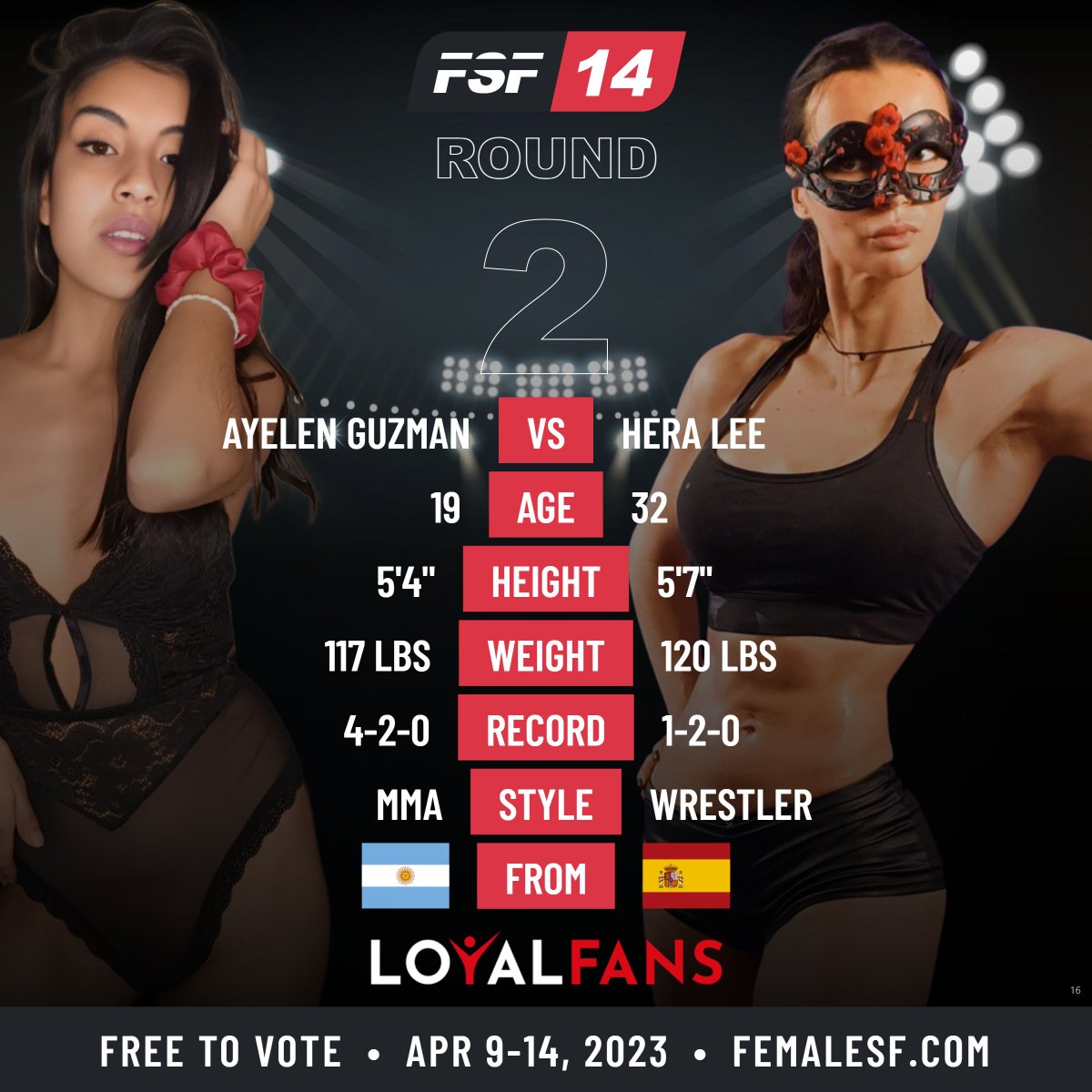 Female Strike Force on Twitter: "Female Strike Force 14, Round 2, Bouts ...