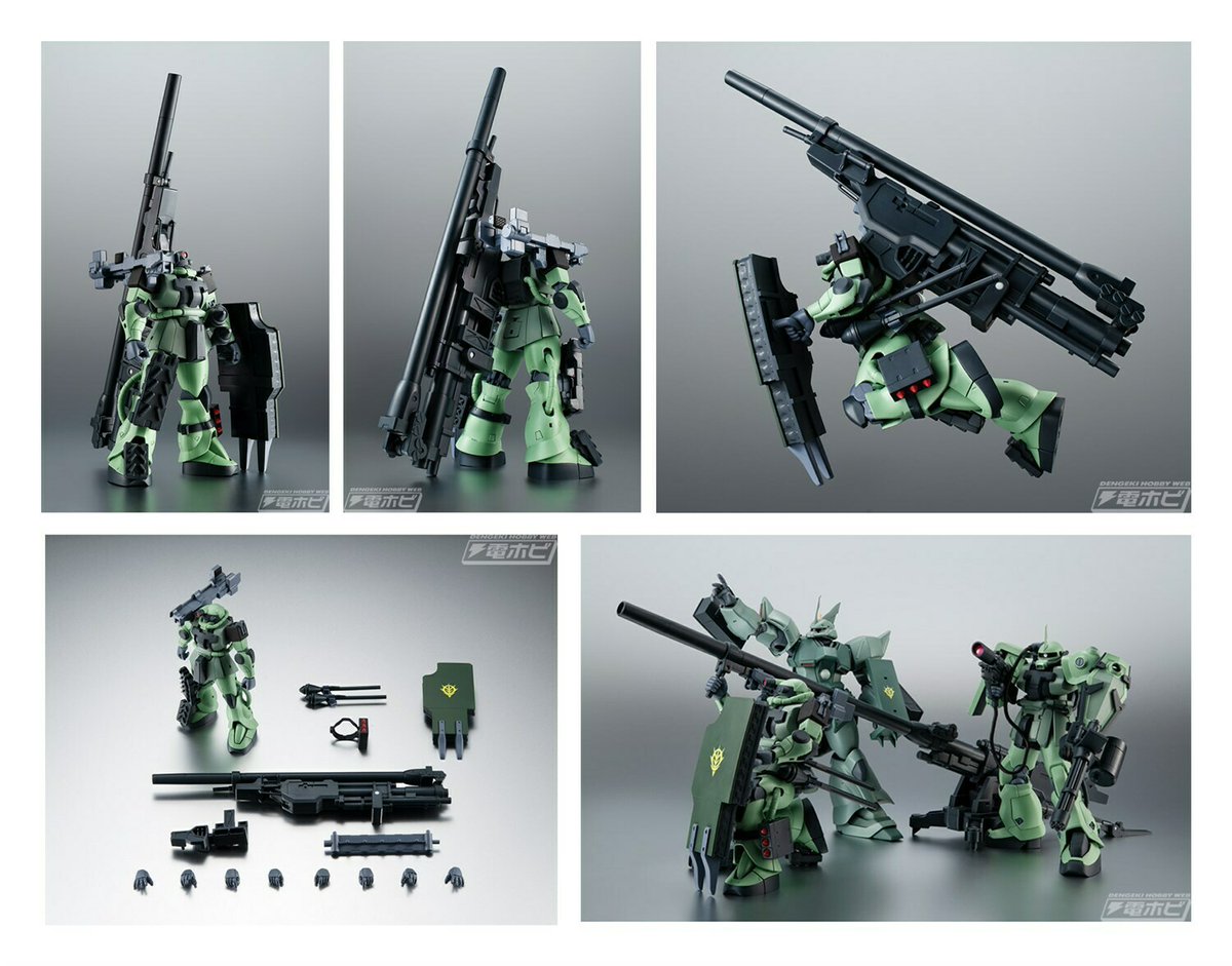 電撃ホビーウェブ on Twitter: "【650RT】『機動戦士ガンダム ファントム・ブレット』ザクII（砲手用）がROBOT魂 ver. A.N.I.M.E.でフィギュア化！ザメル砲を ...