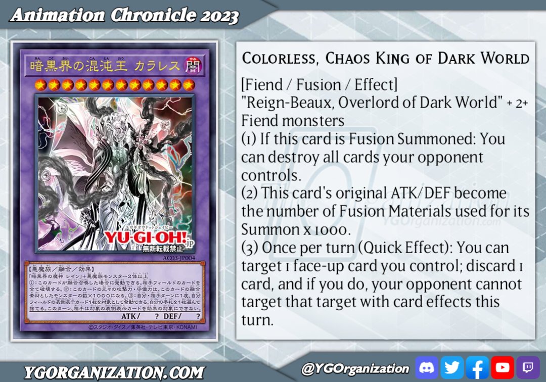 Colorless, Chaos King Of Dark World