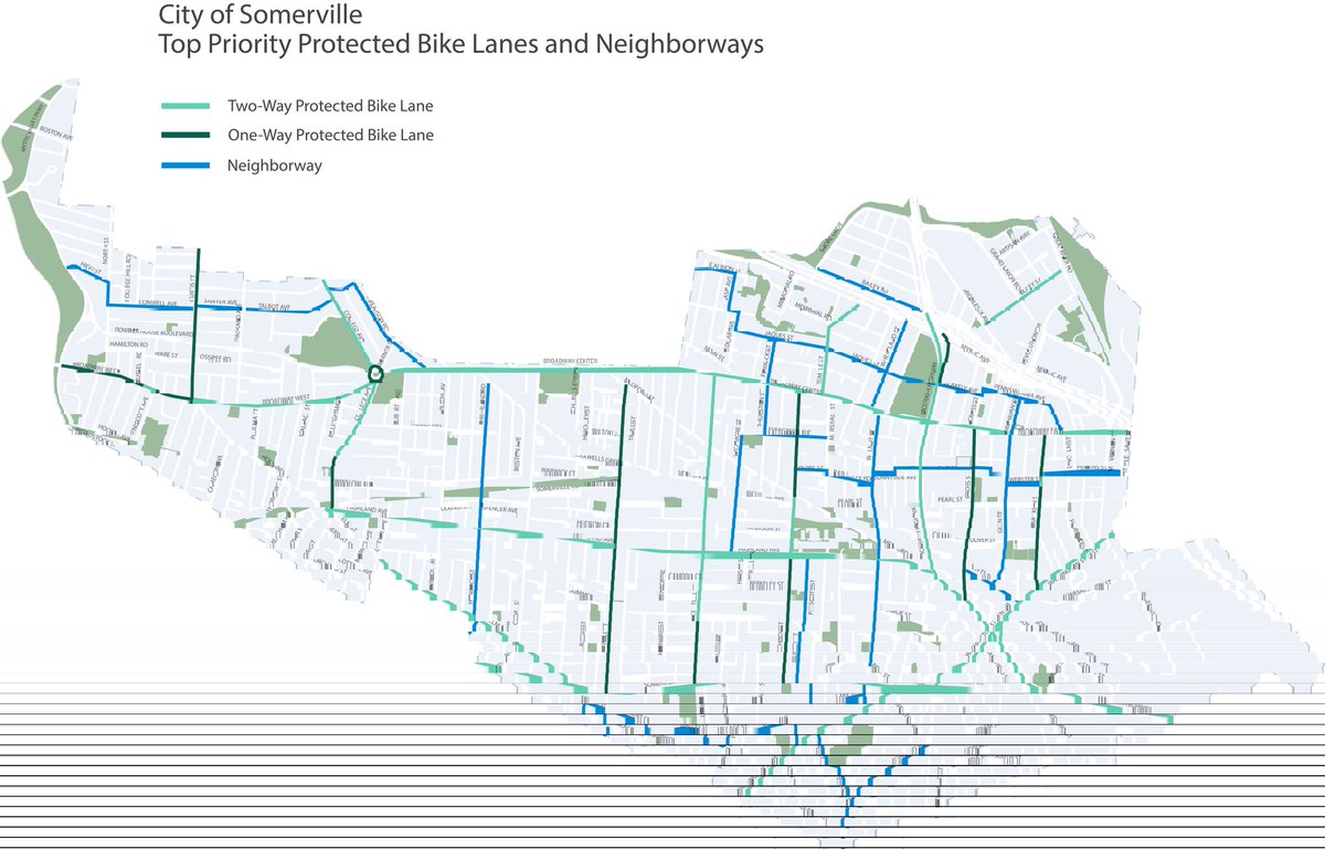 Somerville Bicycle Safety on Twitter: "The City released the final draft of the bike network ...