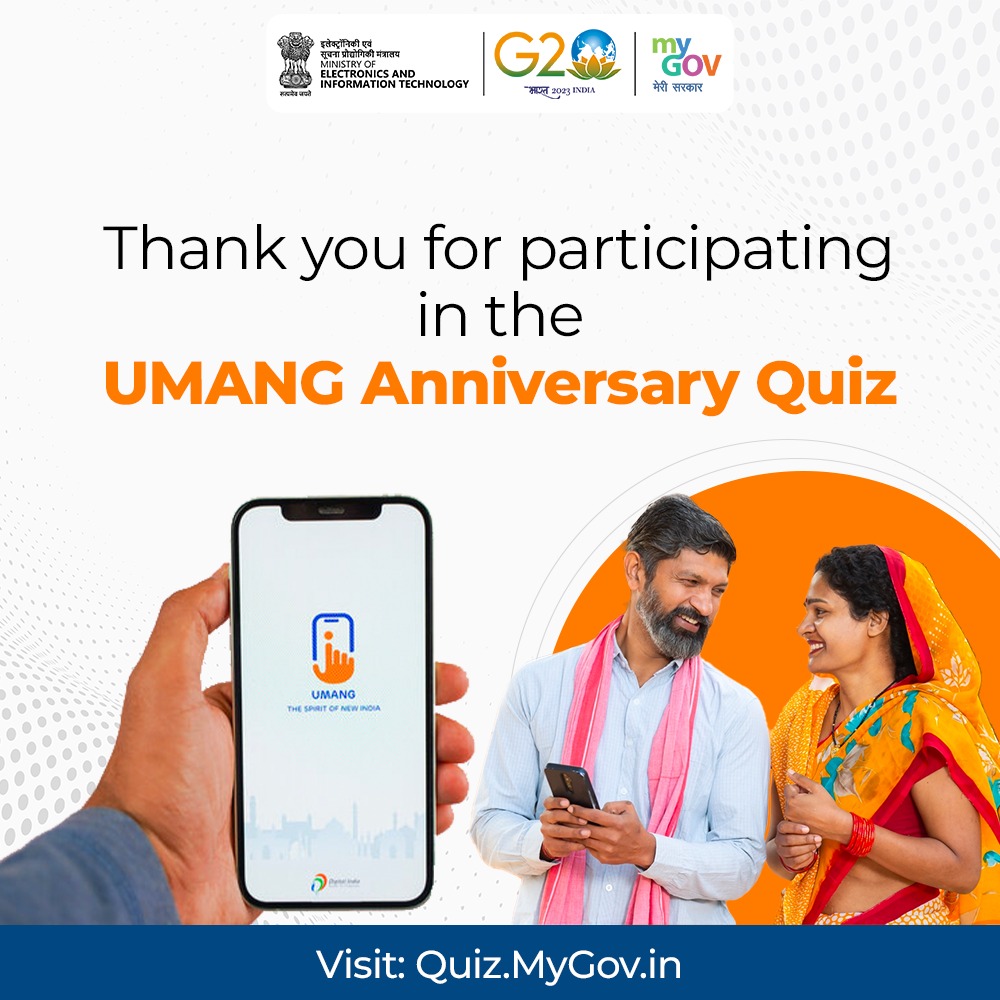MyGovIndia on Twitter: "Congratulations to the winners of the UMANG Anniversary Quiz! Your ...