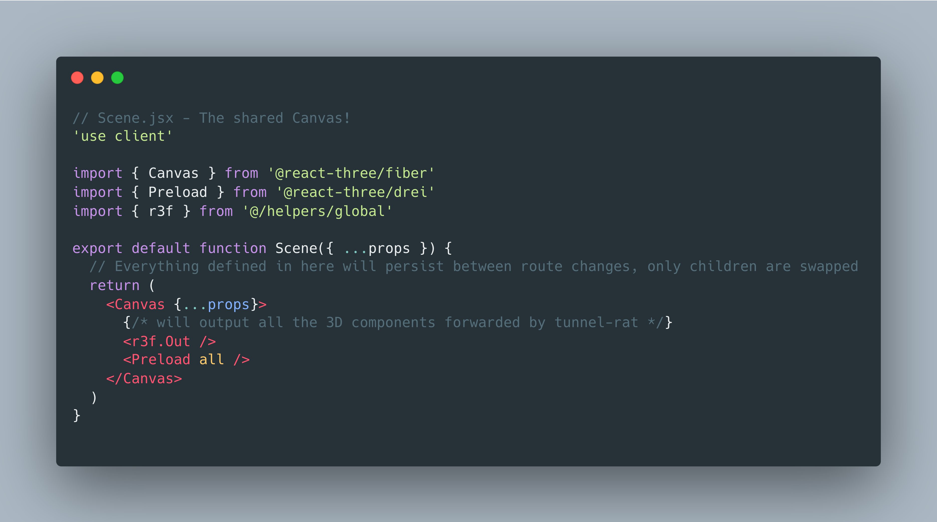 Renaud on Twitter: "Introducing the new react-three-next: Integrate seamlessly 3D into your Next ...