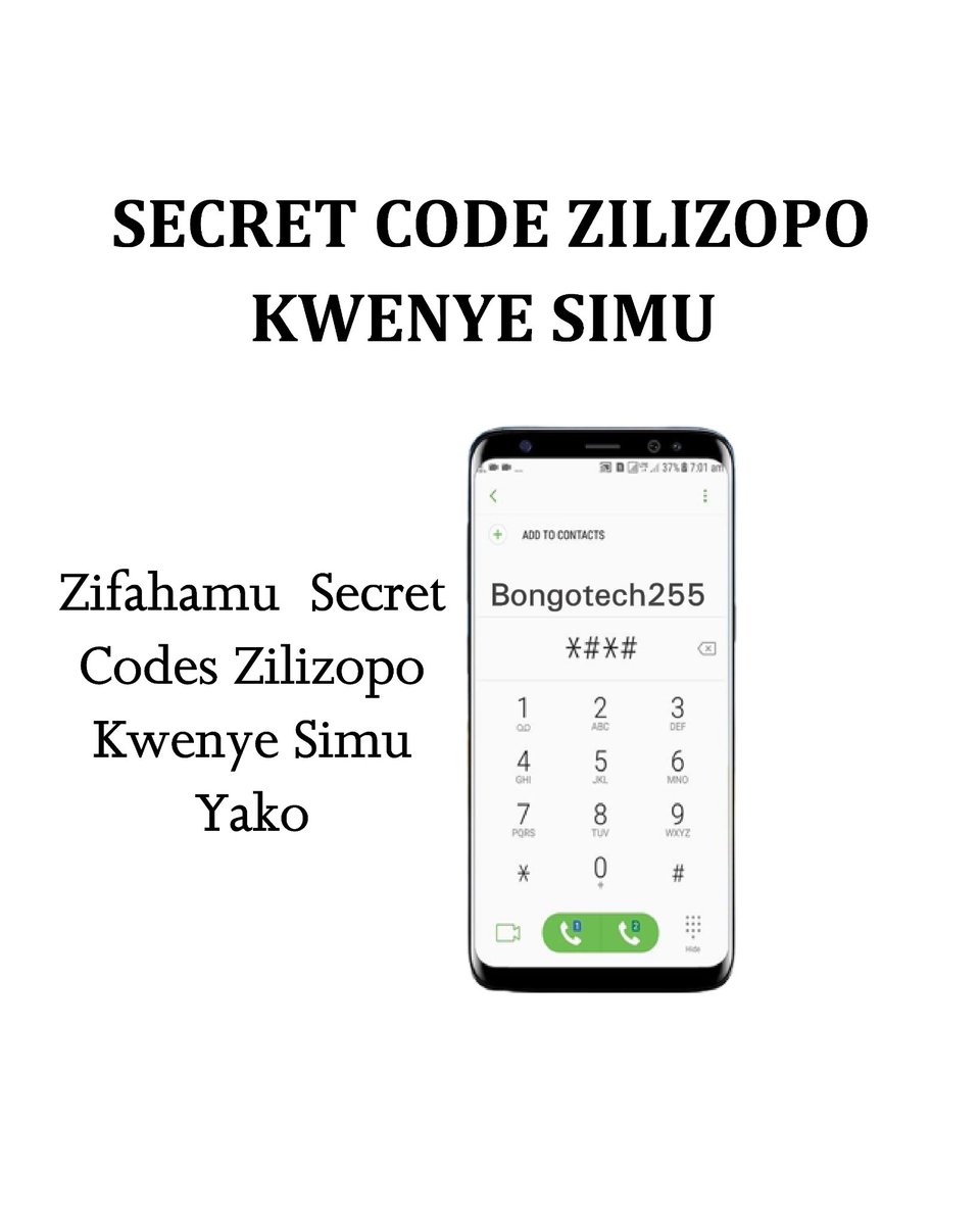 simu zetu zina mambo mengi sana ya siri, unajua kila simu inapo tengenezwa kuna sehemu inaitwa ...