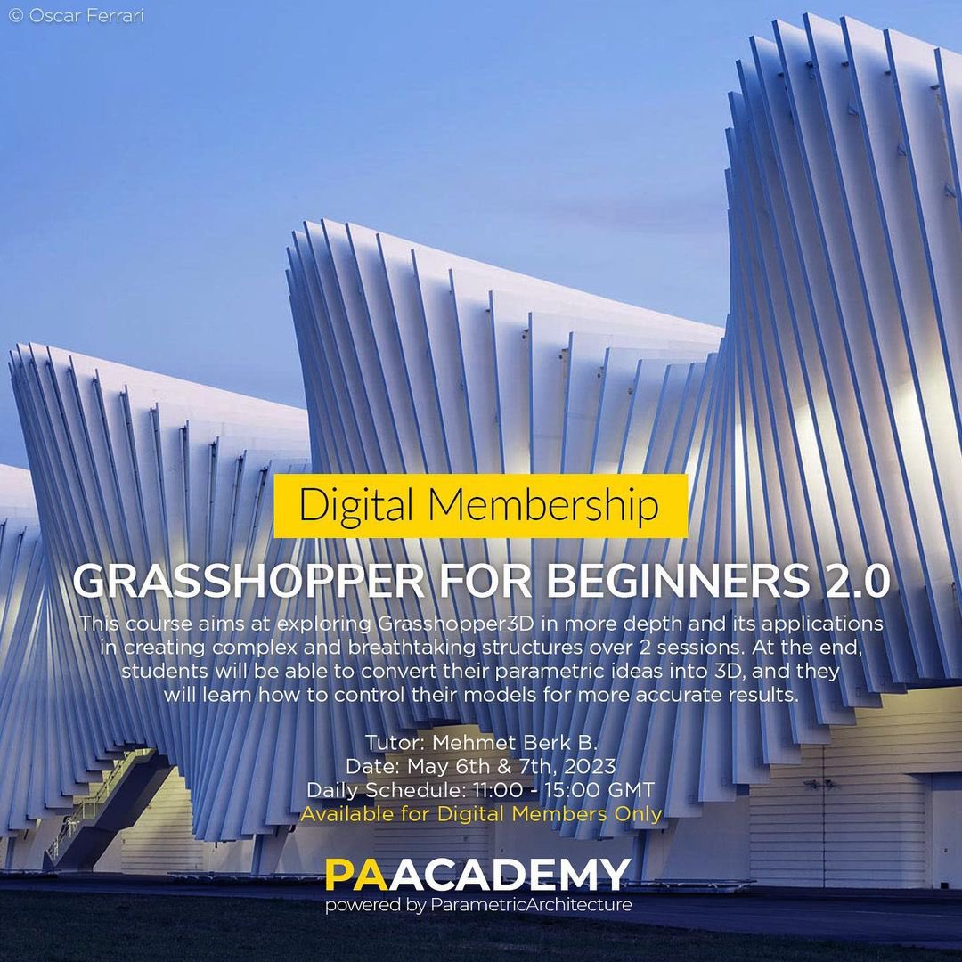 ParametricArchitecture on Twitter: "We are excited to announce the upcoming Digital Members only ...