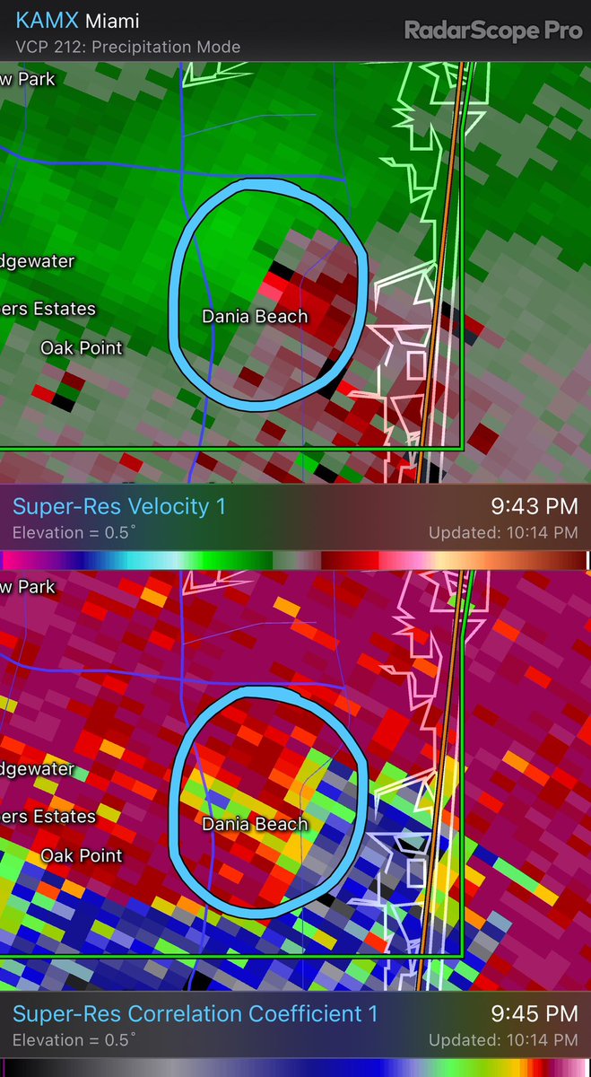 Chelsea Ambriz on Twitter: "There was a CC drop AKA debris picked up on radar. This means radar ...