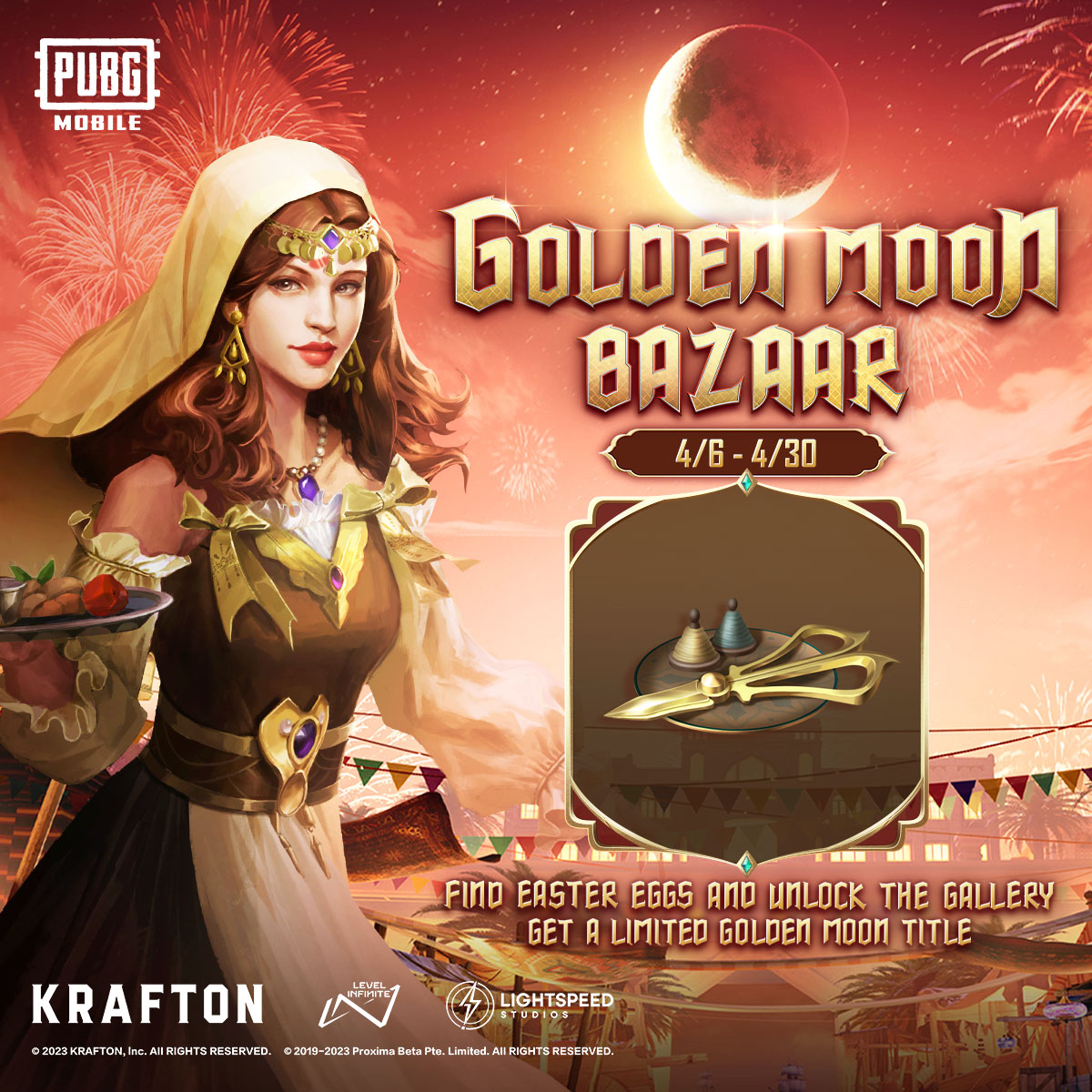 PUBG MOBILE on Twitter: "8 eggs to discover, 1 Golden Moon Title to claim! Enter the Golden Moon ...