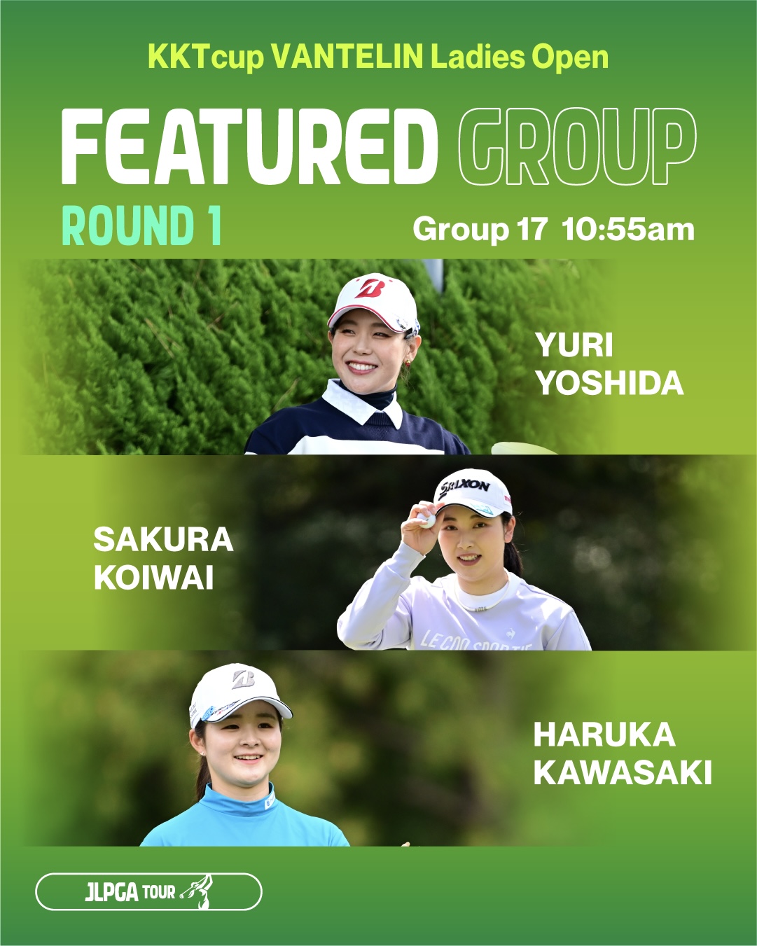 日本女子プロゴルフ協会(JLPGA) on Twitter: "4.14開幕🏌️‍♀️ ／ #KKT杯バンテリンレディス 🏆 大会初日注目組 \ Group17-10:55am #吉田優利 ...