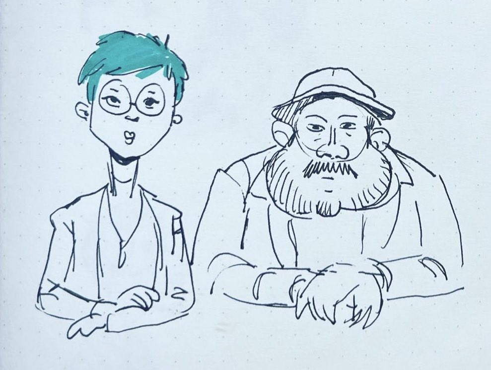 「my first ever thumbnails for an animation test 」Jorge R. Gutierrezの漫画