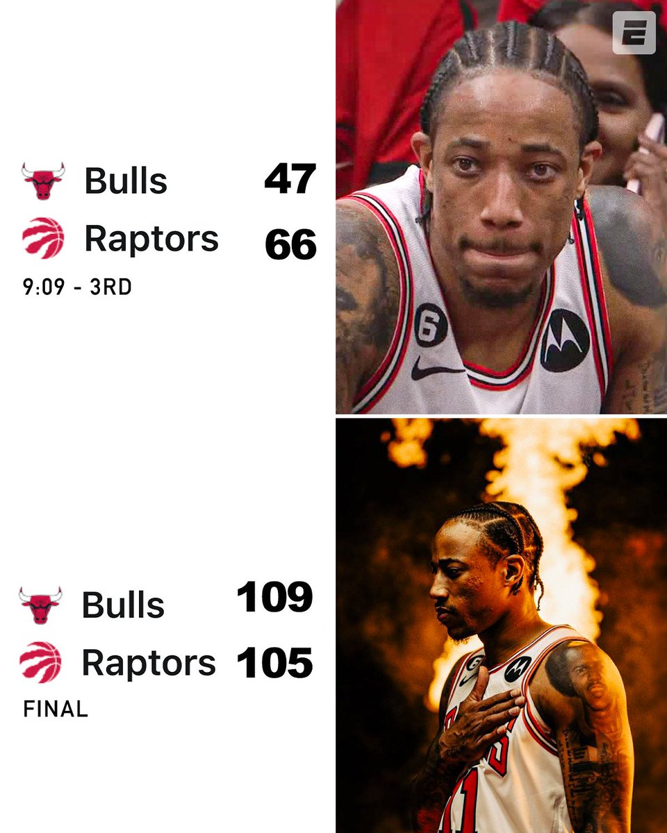 Saul Good on Twitter: "RT @espn: BULLS COME BACK FROM DOWN 19 TO ELIMINATE THE RAPTORS 🔥 📸 ...
