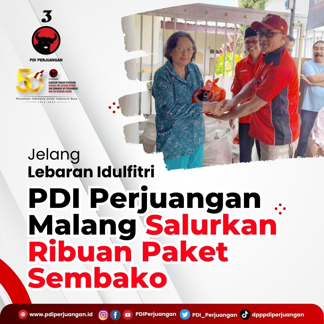 PDI Perjuangan on Twitter: "Jelang Lebaran Idul Fitri, PDI Perjuangan Malang Salurkan Ribuan ...