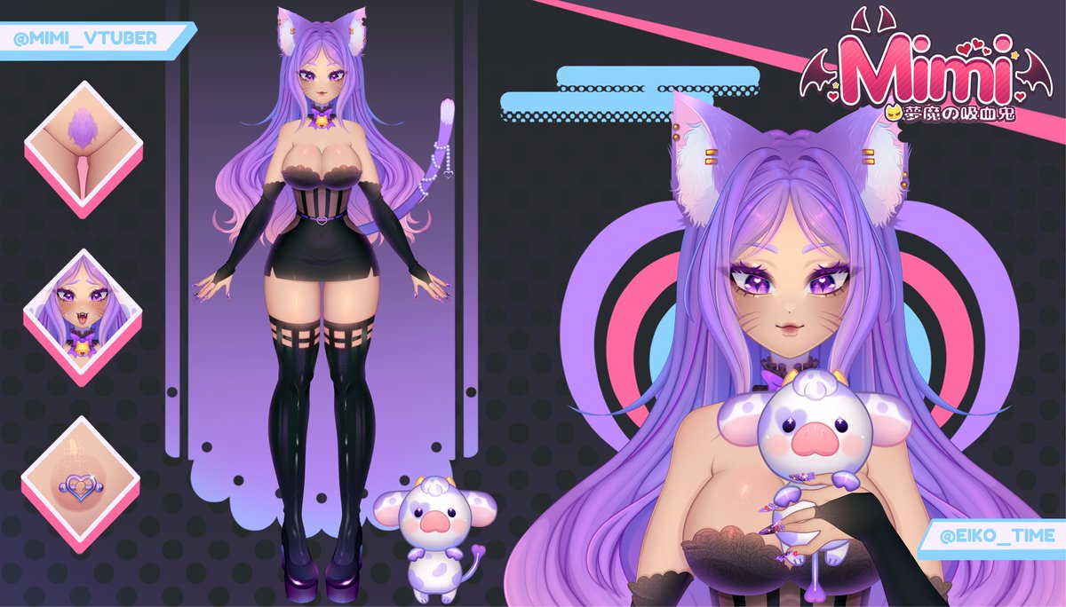 🌸Mimi_Vtuber🌸COMISSION OPEN 7 SLOTS FULL BODY on Twitter: "🟪CAT GIRL - VTUBER R18🟪 💜Vtuber model ...