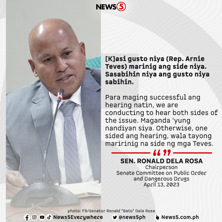 News5 on Twitter: "Kinumpirma ni Sen. Bato Dela Rosa na dadalo sa pagdinig ng Senate Committee ...