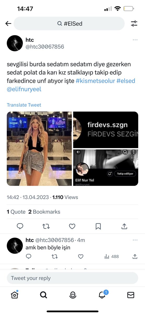 lizzy on Twitter: "Elif canli yayinlarda sedat beni seviyo aglayin derken sedat instada kari kiz ...