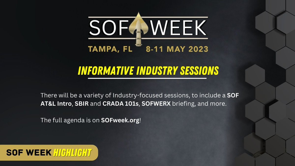 JSOM on Twitter: "RT @USSOCOM: Are you ready for #SOFweek May 8-11 in Tampa, Florida? Visit http ...