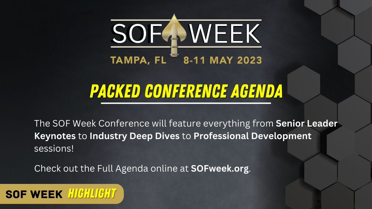 JSOM on Twitter: "RT @USSOCOM: Are you ready for #SOFweek May 8-11 in Tampa, Florida? Visit http ...