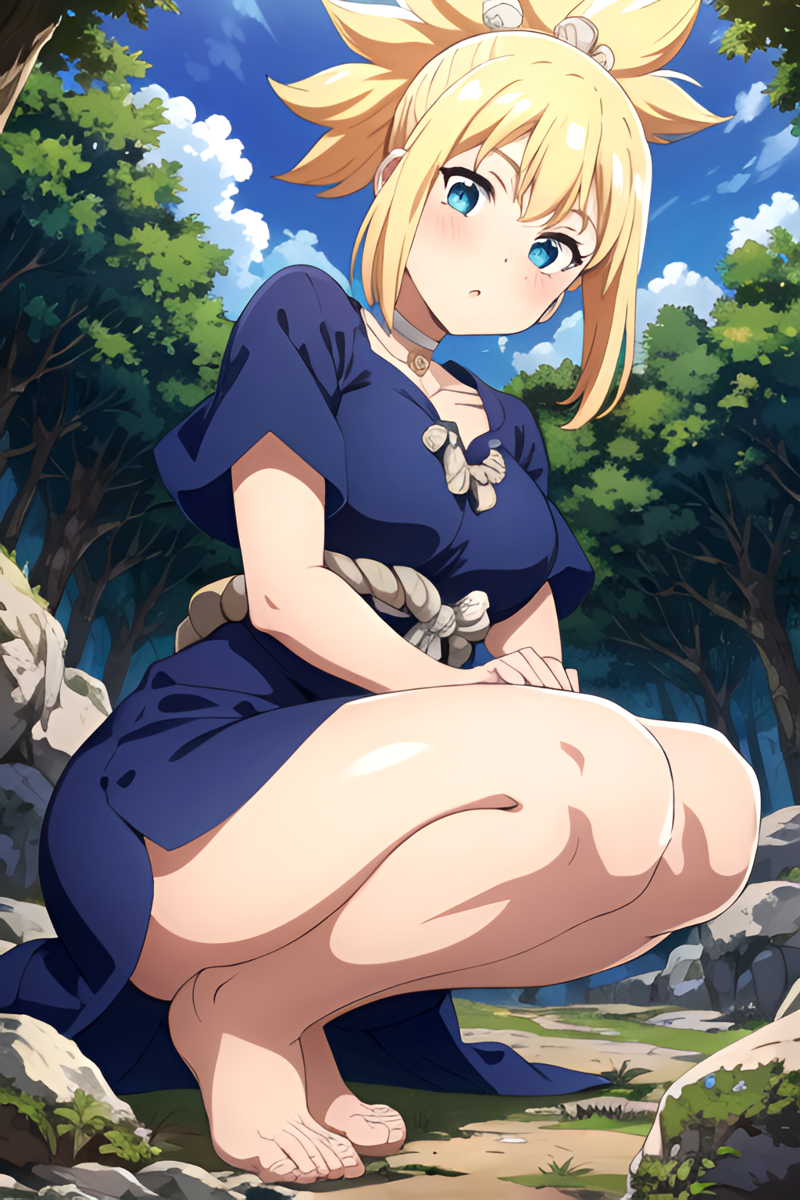 wakih on Twitter: "コハク(Dr.STONE) #AIイラスト #AIart #コハク(Dr.STONE) #コハク #Dr.STONE #ドクターストーン #魅惑のふともも ...