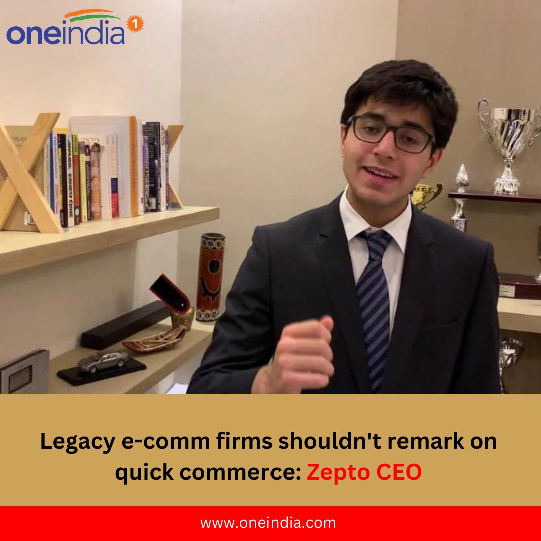 Oneindia News on Twitter: "Zepto Co-founder and CEO Aadit Palicha said that legacy e-commerce ...