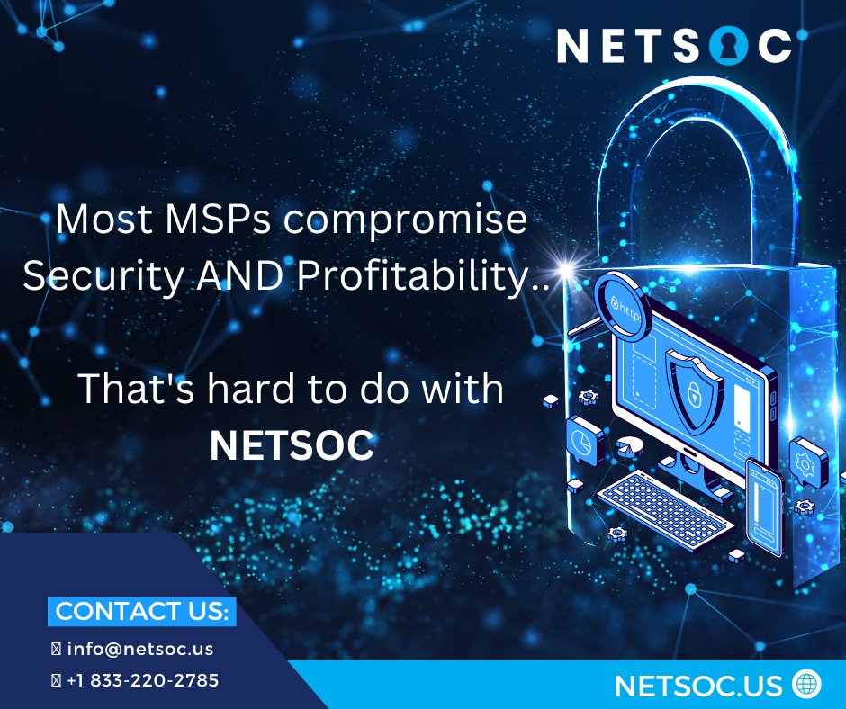NETSOC on Twitter: "@ManagedJ With our dependable and reasonably priced 24/7 SOC monitoring ...