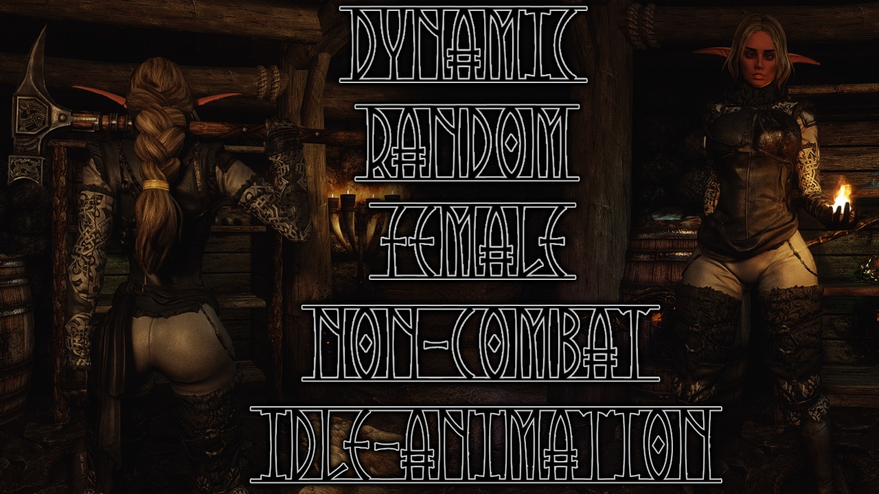 Skyrim SE MOD on Twitter: "【モーション/Dynamic Random Non-Combat Female idle an…】非戦闘時の武器や魔法を使った女性専用の ...