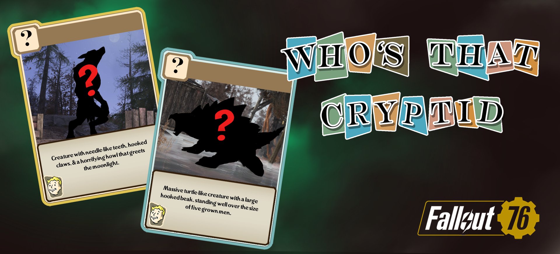 Bethesda Game Studios on Twitter: "We're introducing two brand-new cryptids into #Fallout76 this ...