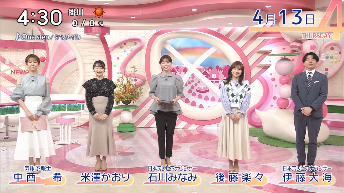ナンガ(^O^)σ on Twitter: "#Oha4 #中西希 #米澤かおり #石川みなみ #後藤楽々 #伊藤大海 #2023年4月13日"