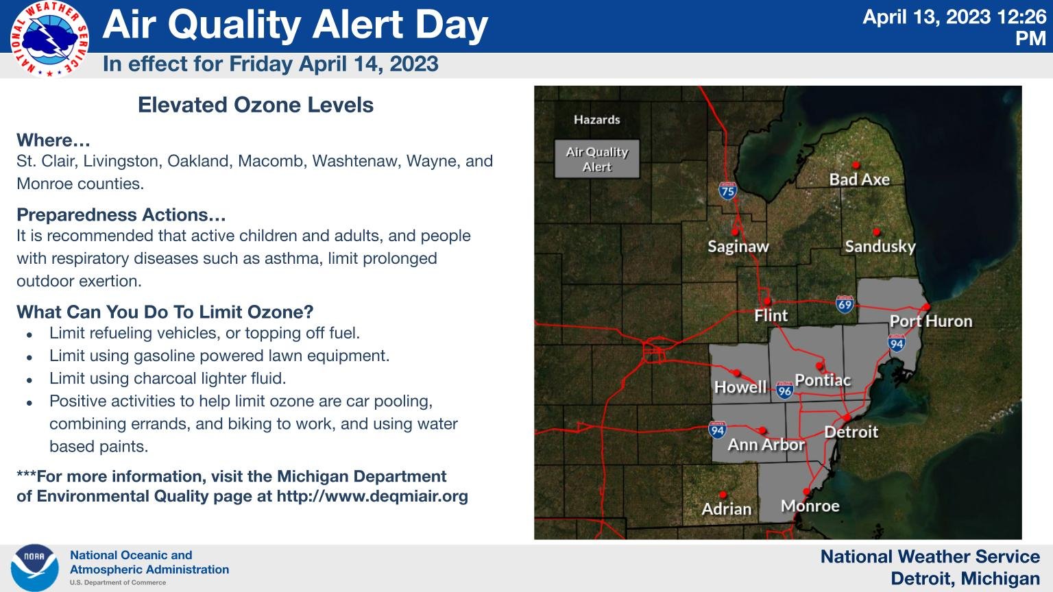 City of Ann Arbor on Twitter: "RT @NWSDetroit: An Air Quality Alert has been issued for Friday ...