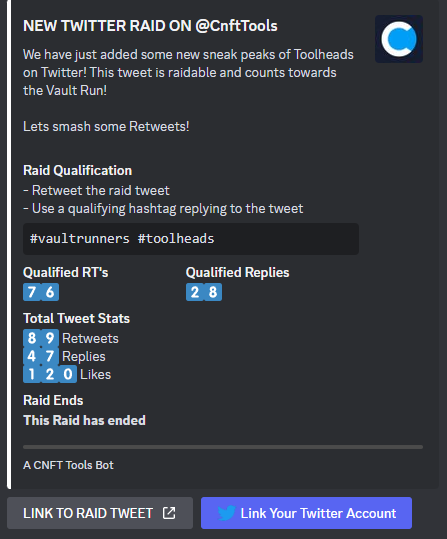 CNFT Tools on Twitter: "Introducing the new CNFT Tools Raid Bot It's more important than ever to ...
