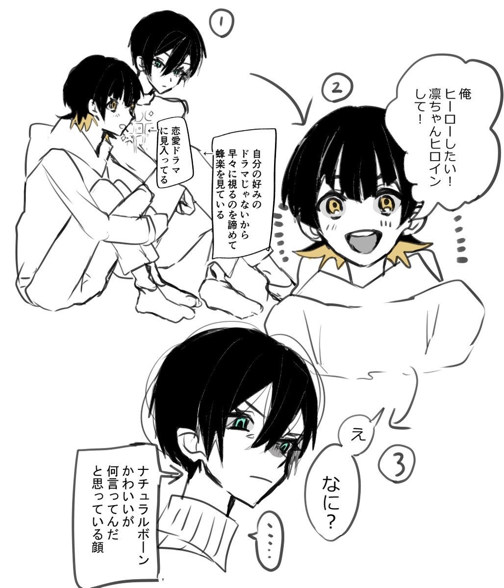 「rnbcの日常風景 #腐ルーロック 」ささの漫画