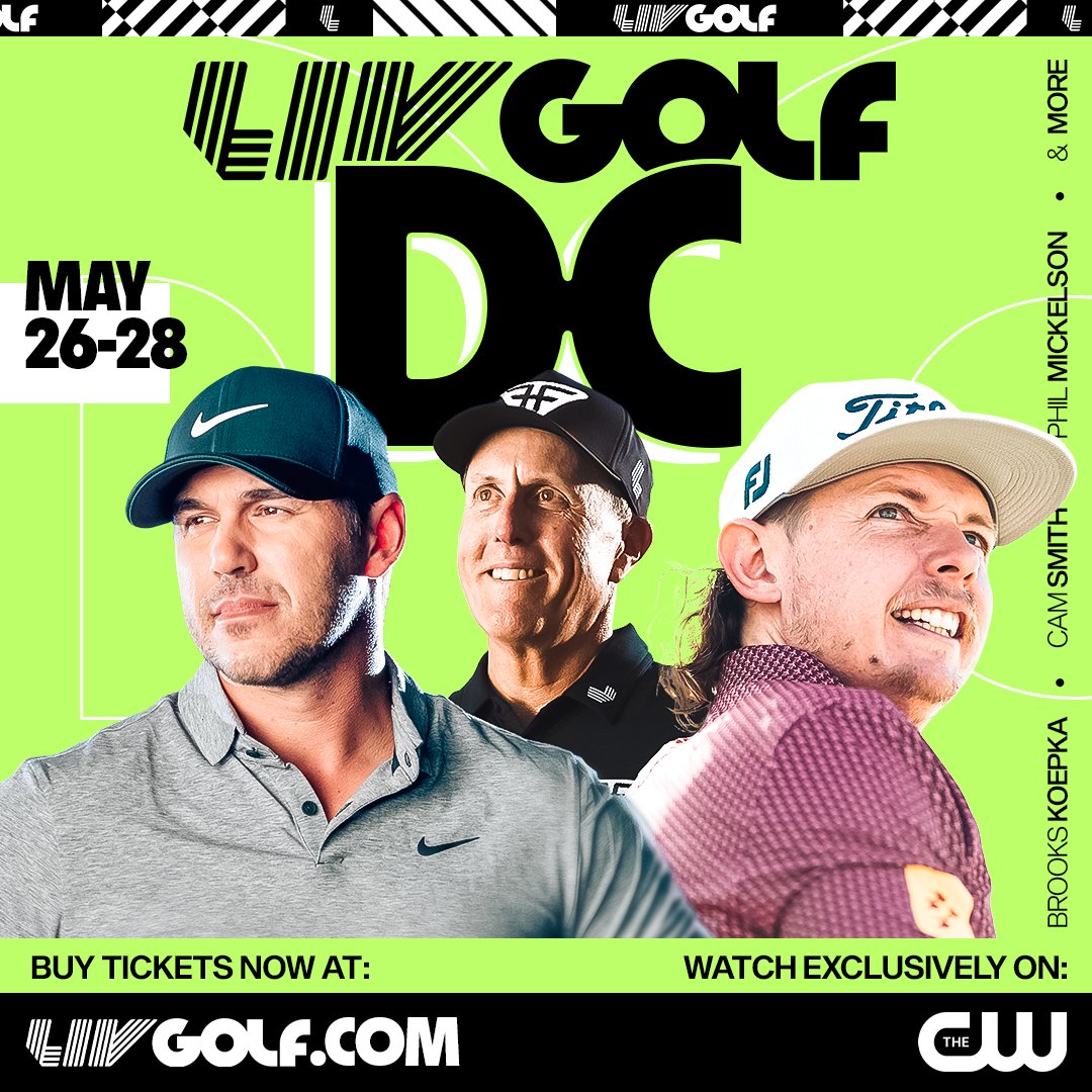 LIV Golf on Twitter: "LIV Golf DC tickets are now available! Grab yours today for a chance to ...