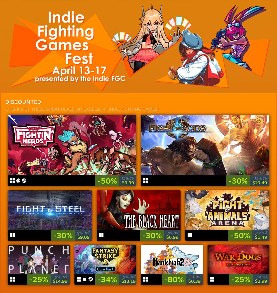 Fighting-Games Daily on Twitter: "🔔INDIE FIGHTING GAMES FEST Sale on Steam! http://store ...