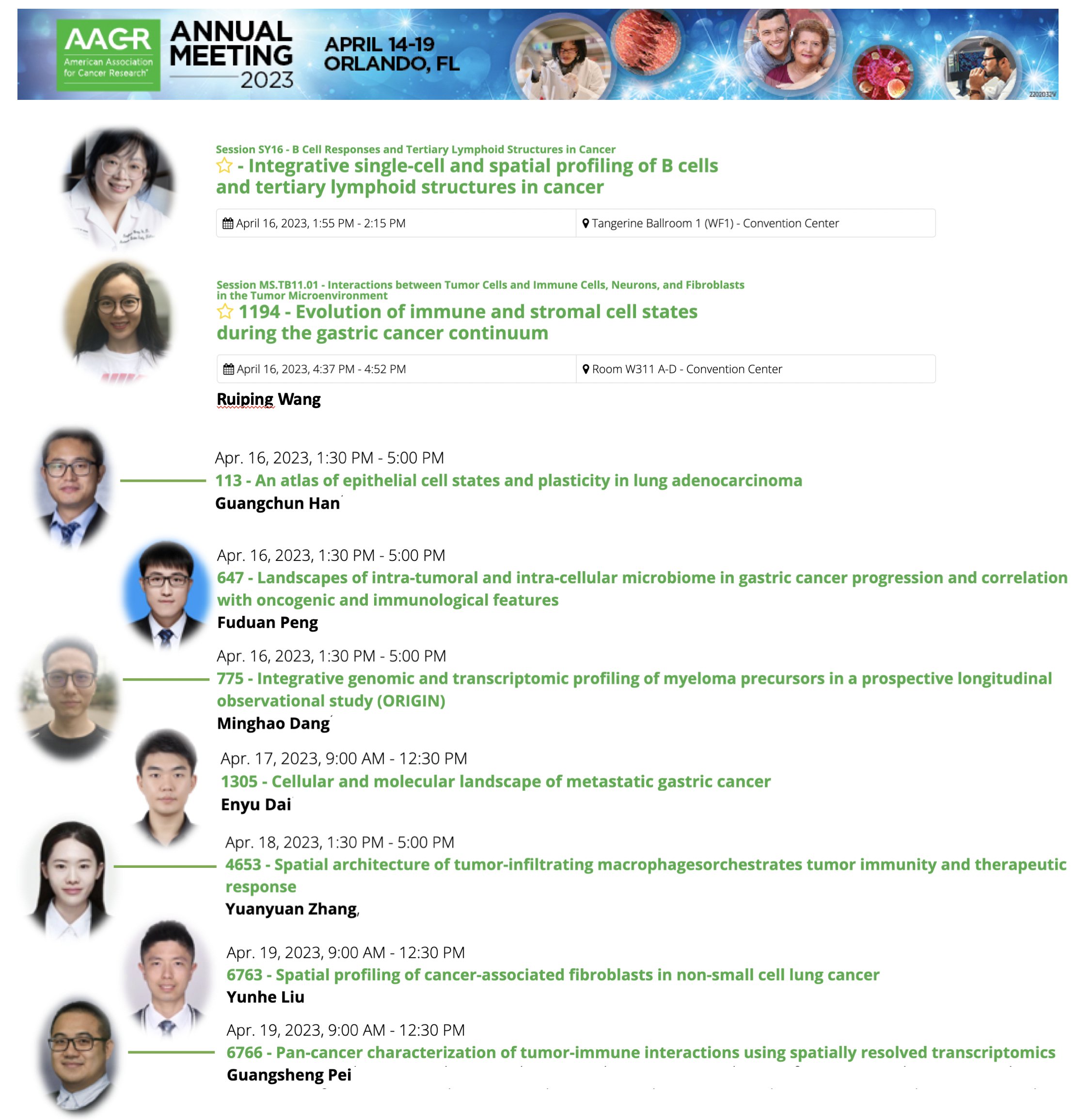 Linghua Wang, MD, PhD on Twitter: "Flying to Orlando tomorrow for #AACR23. Our group will be ...