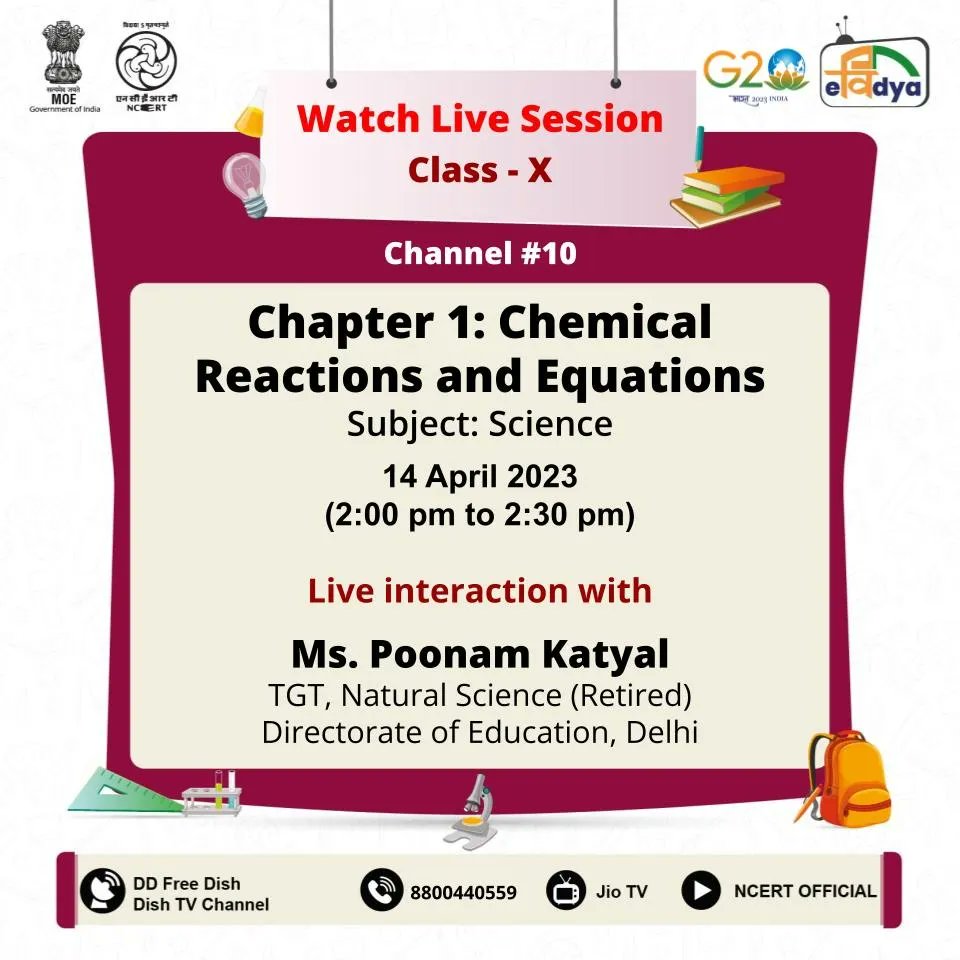 NCERT on Twitter: "Watch live interaction with experts for free and enhance your knowledge by ...
