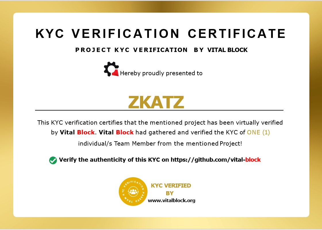 Vital Block 🛡️ Security on Twitter: "@VB_Audit has completed Project KYC Verification Of @ZKATZ ...