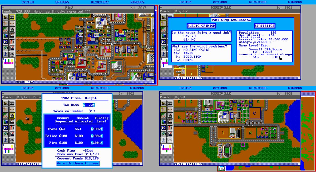 Retro Game Geeks on Twitter: "SIM CITY: In 1989 MS-DOS planners set out to make the ultimate ...