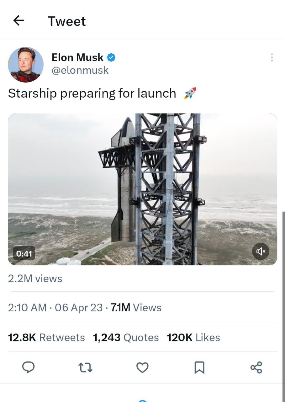 GandalfCrypto on Twitter: "This one is a no brainer. When Elon launches #Starship, his newest ...