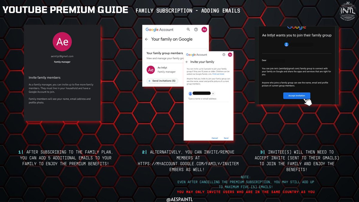 aespa International on Twitter: "[YOUTUBE PREMIUM GUIDE] › Getting FREE Premium Trial › Family ...