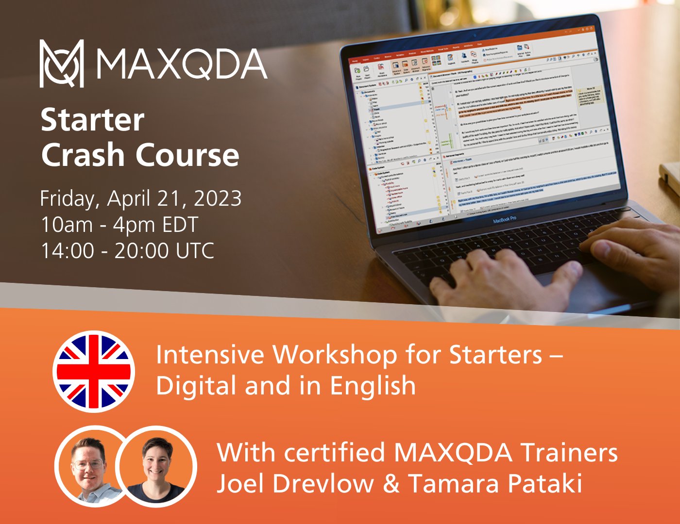 MAXQDA on Twitter: "Registration open for our MAXQDA Starter Crash Course 2023 📝🔍 Learn ...
