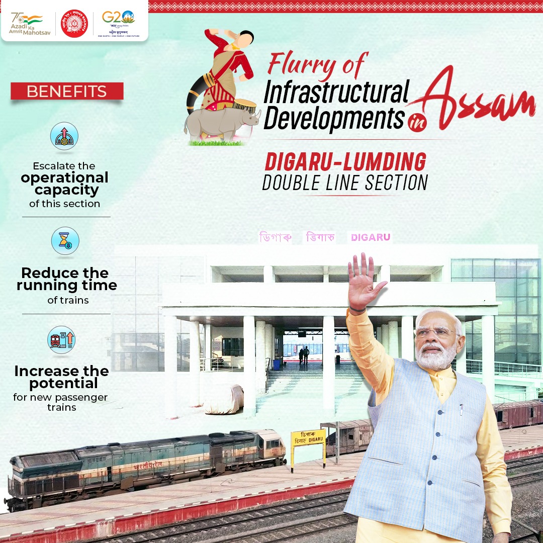 Ministry of Railways on Twitter: "Assam’s Multitude of Infrastructure Advancement! Digaru ...