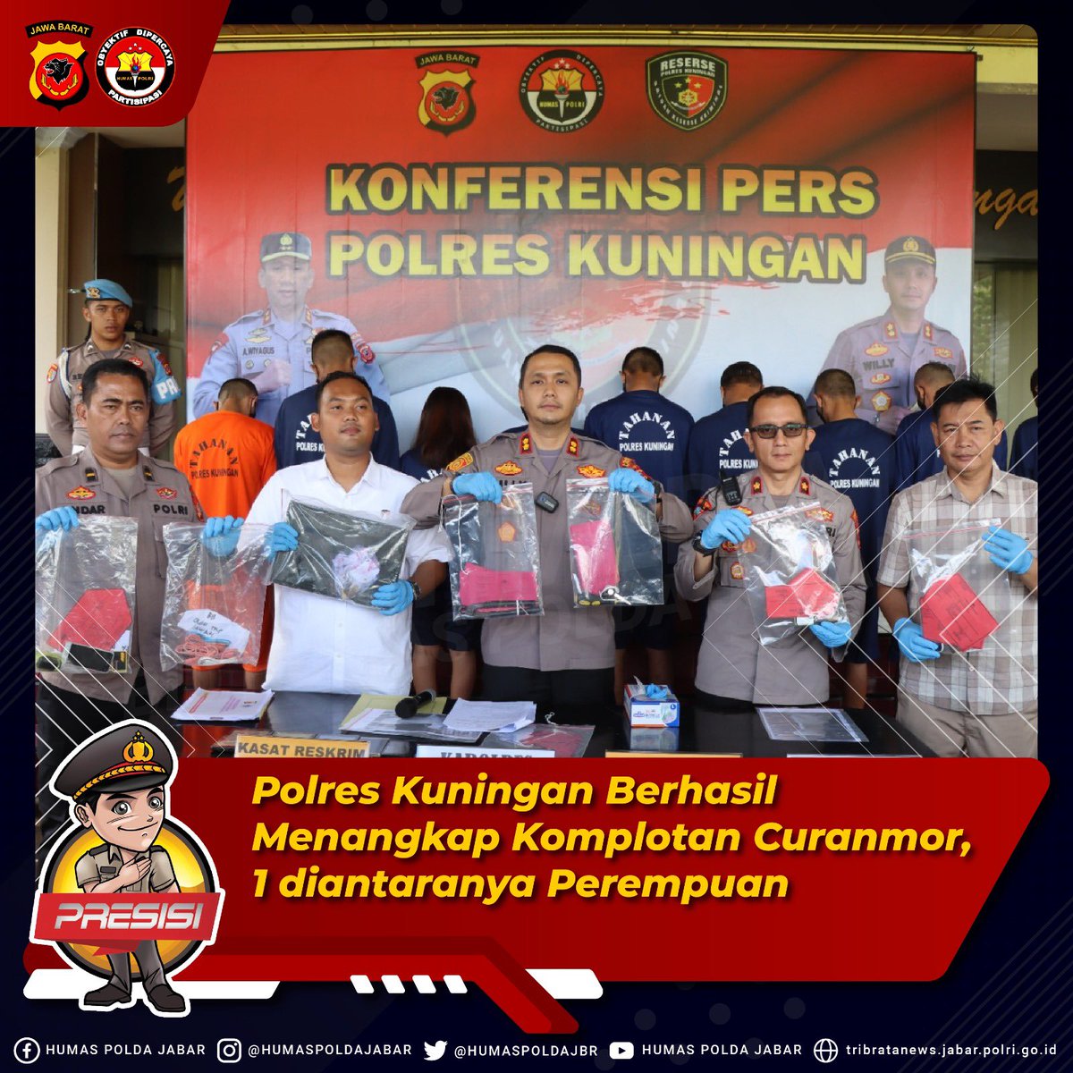 Humas Polda Jabar on Twitter: "Polres Kuningan Polda Jabar, melakukan koferensi pers sejumlah ...