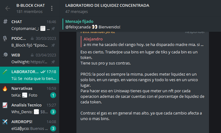 B-BLOCK.ES | DeFi 🧪🧑‍🔬 on Twitter: "Hemos ampliado secciones en el chat de telegram gratuito ...