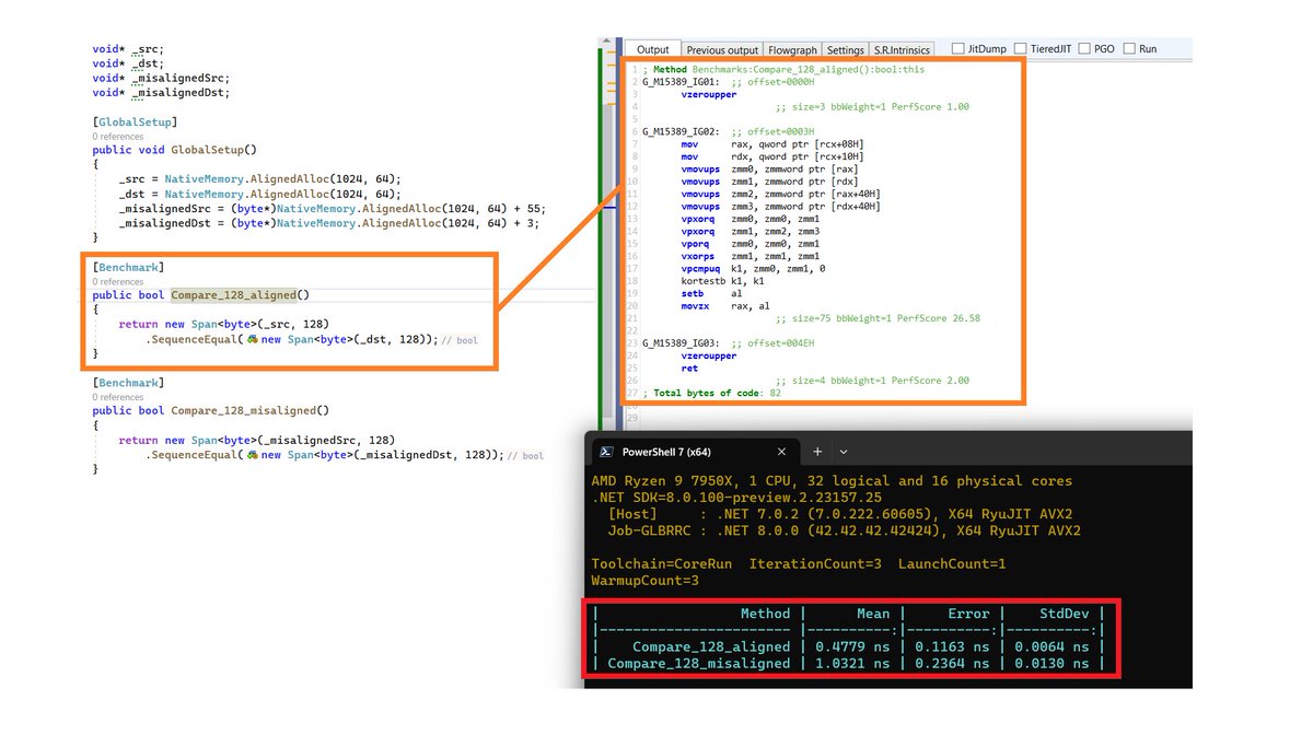 Egor Bogatov on Twitter: "Unaligned data access penalty 😒"