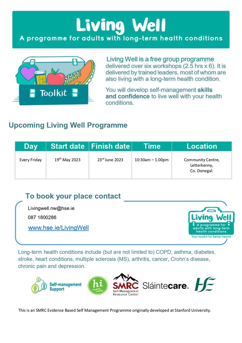 CLG Dhún na nGall on Twitter: "The "Living Well" Programme is back in Letterkenny. Click below ...