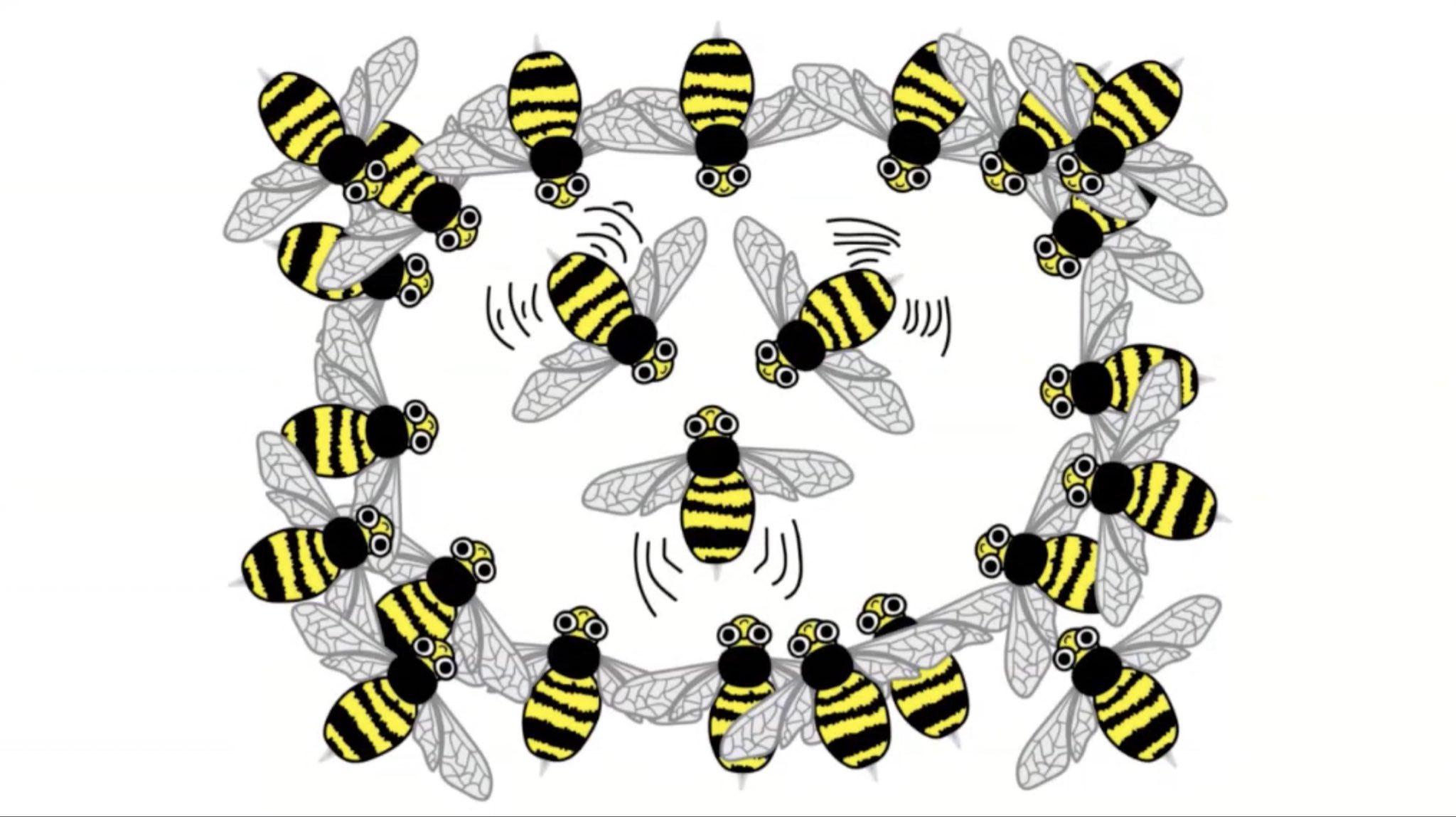 Honey Bee Dancing Clip Art