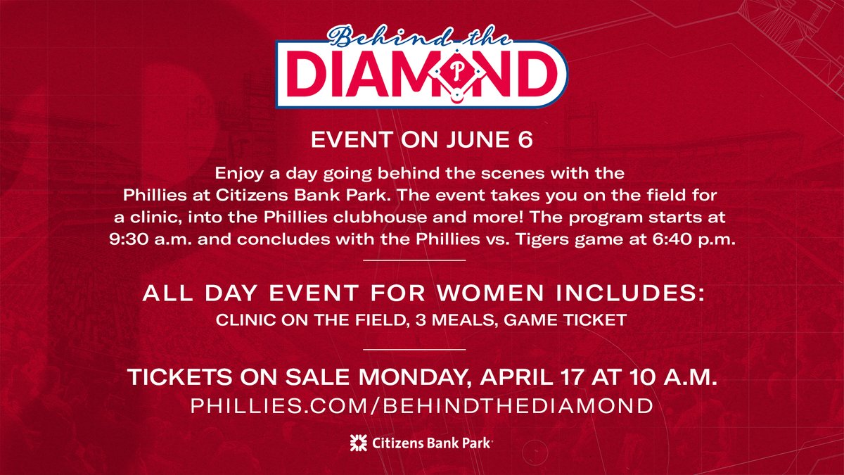 Philadelphia Phillies on Twitter: "The Behind the Diamond Clinic for Women is quickly ...