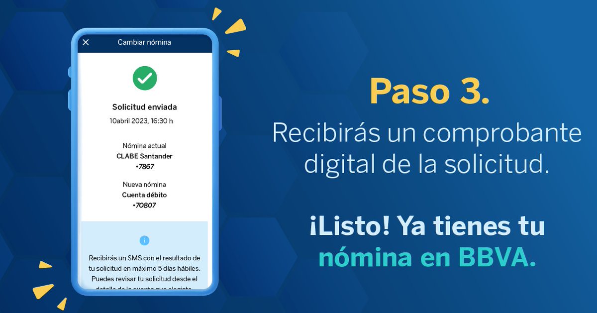 BBVA México on Twitter: "Para que ya no seas el único de tu trabajo que no tiene su nómina con ...