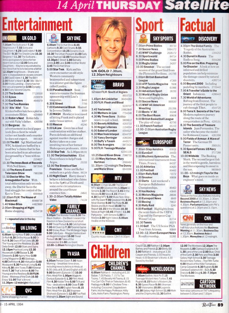 Graeme Wood on Twitter: "RT @woodg31: TV📺14/4/94 ITV 4.20:Animaniacs 4.40:Stanley's Dragon 5.10 ...