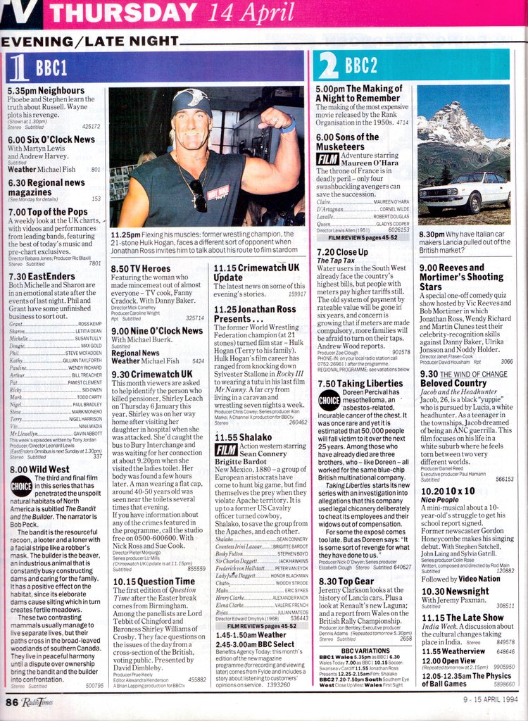 Graeme Wood on Twitter: "RT @woodg31: TV📺14/4/94 ITV 4.20:Animaniacs 4.40:Stanley's Dragon 5.10 ...