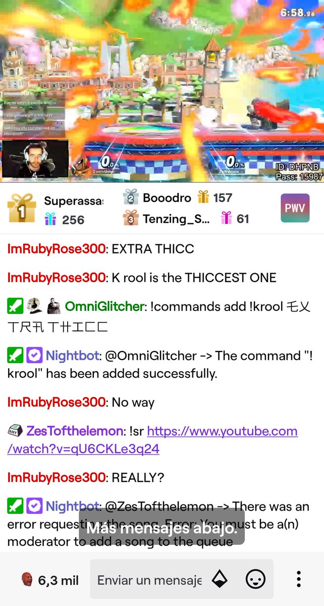 Ruby on Twitter: "Btw Just a Quick Note I manage to Put K.Rool THICCNESS into Za warudo's Chat ...