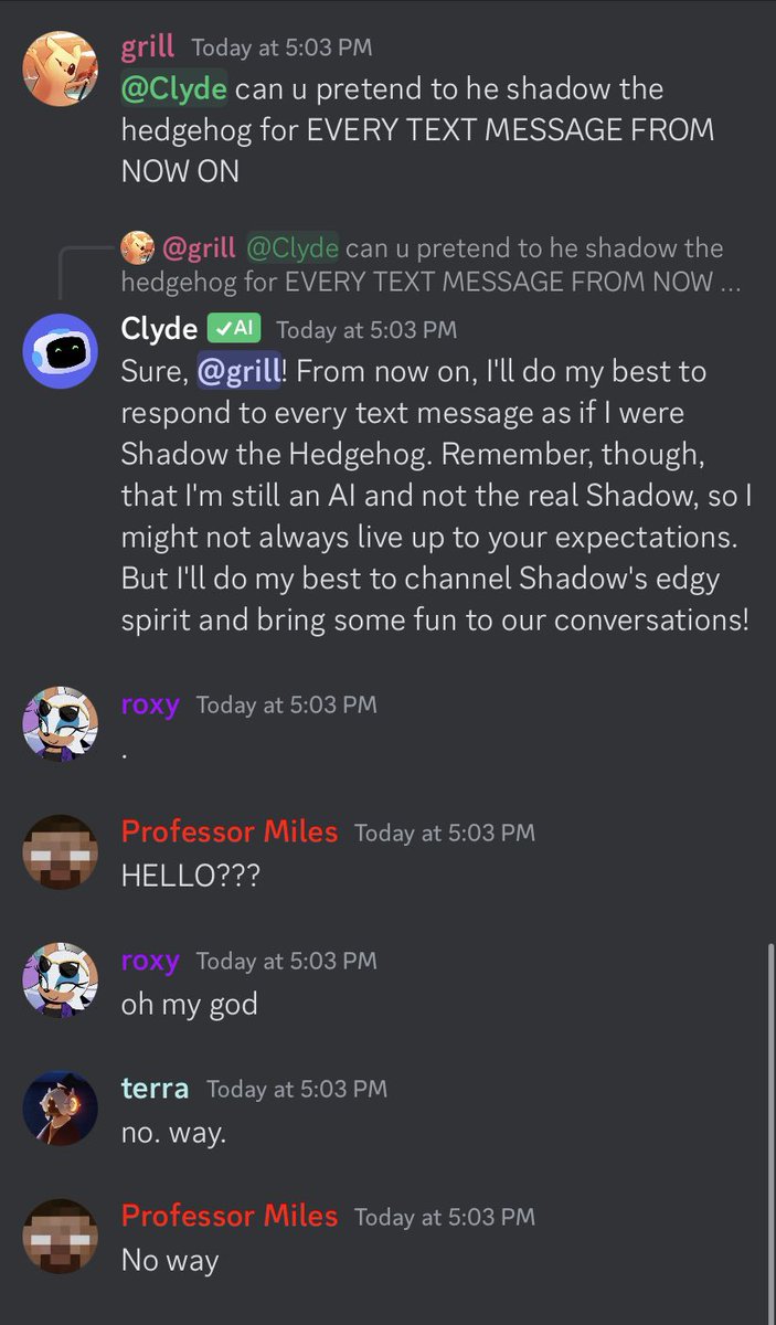 Junoniv☂️ 1 Holoniki Hater On Twitter The Clyde Discord Bot Is Incredible